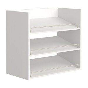 closet maid 14905 impressions 3-shelf white shoe organizer