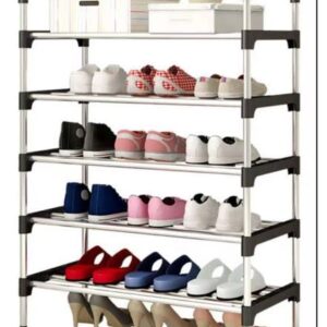 5 Tiers Antirust Stainless Steel Stand Shoe Racks Kids Organizers