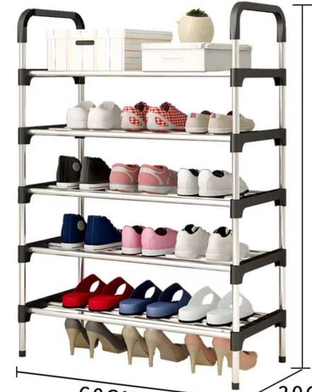 5 Tiers Antirust Stainless Steel Stand Shoe Racks Kids Organizers