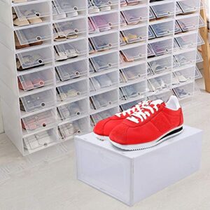 TFCFL Shoe Storage Box - 20/24PCS Shoes Orgainzer Plastic Stackable Clear Boxes Containers Shoe Drawer Holder (24 Boxes)