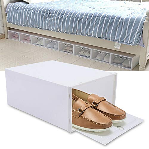 TFCFL Shoe Storage Box - 20/24PCS Shoes Orgainzer Plastic Stackable Clear Boxes Containers Shoe Drawer Holder (24 Boxes)