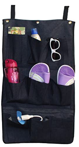 Gilbins End of Bed Shoe Bag Great for Storage, Shoes, Accessories & Stuff! (Denim Hanging)