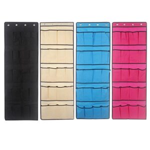 YJYdada 20 Pockets Hanging Over Door Shoe Organiser Storage Rack Bag Box Wardrobe Hook (Hot Pink)