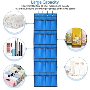 HAAPPYBOX Over The Door Kids Shoes Rack 20-Pocket Kids Toy Organizer 5-Layer Hanging Closet Organizer Storage Shelf | Blue