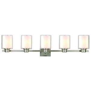 design house 556175 oslo 5 light vanity light, satin nickel