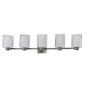 Design House 556175 Oslo 5 Light Vanity Light, Satin Nickel