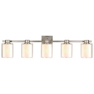 Design House 556175 Oslo 5 Light Vanity Light, Satin Nickel