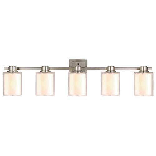 Design House 556175 Oslo 5 Light Vanity Light, Satin Nickel