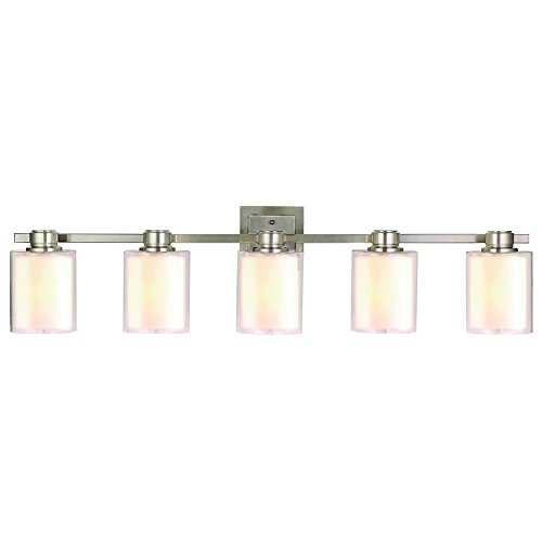 Design House 556175 Oslo 5 Light Vanity Light, Satin Nickel