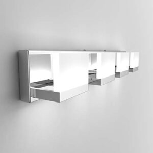 Tipace 4 Lights LED Modern Vanity Light Chrome Bathroom Lighting Fixture Up and Down Bathroom Wall Light Over Mirror(White Light 6000K)