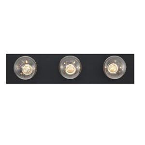 westinghouse lighting 6117500 traditional three-light indoor vanity light fixture, matte black finish