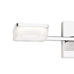 3 Lights LED Bathroom Vanity Lights, Acrylic Modern Wall Mount Lighting, LED Bathroom Wall Lighting Fixtures Over Mirror, 21W, 2509LM, 10%-100%, SCR Dimming 5000K (Natural White Light) - Chrome