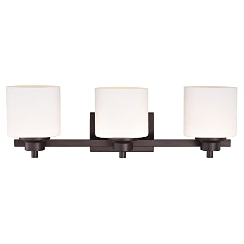 Chloe Lighting Lighting SOLBI Contemporary 3 Light Oil Rubbed Bronze Bath Vanity Fixture 24'' Wide (CH21036RB24-BL3)