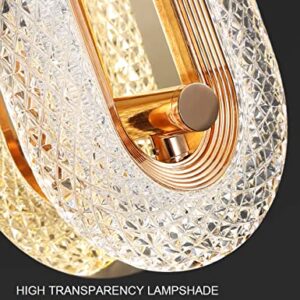 OYLYW Wall Sconces Set of Two, Acrylic led Wall Light lamp Vintage 3000k Vanity Lighting Fixture for Bedroom Bedside Bathroom Living Room Hallway(2 Pack)