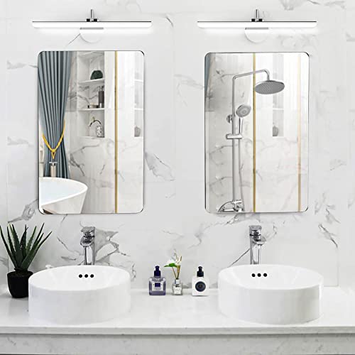 OKELI Dimmable Bathroom Light Fixtures LED Modern 23.6IN 14W Bathroom Vanity Light Chrome Stainless Steel 180°Rotatable Vanity Light Bar for Bathroom 6000K Cool White ETL Listed