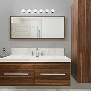 Nuvo SF77/194 Six Light Vanity, 36 in, Chrome