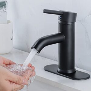 black bathroom sink faucet single hole single handle bathroom faucet matte black vanity faucet modern rv faucet deck mount 1 hole or 3 holes