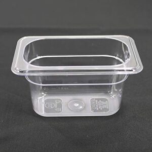 cmi 1/9 size polycarbonate food pans,4"deep, gn pans clear-pack of 6