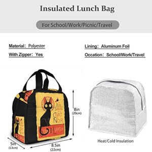 Portable lunch insulated bag lunch bag reusable waterproof portable thermal insulation bag lunch tote lunch box cooler bag with zipper for women/men