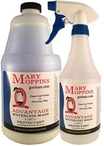 mary moppins advantage waterless wash & uv protectant 64oz with spray bottle/sprayer