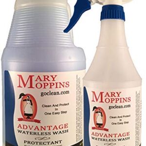 Mary Moppins Advantage Waterless Wash & UV Protectant 64oz with Spray Bottle/Sprayer