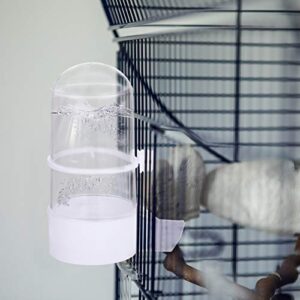 POPETPOP Automatic Bird Waterer Food Feeder - 2 Pcs Automatic Bird Water Bottle Drinker Container Food Dispenser Hanging in Birds Cage for Parrots Budgie Cockatiel Bird Lovers