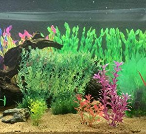 BEGONDIS 14 Pcs Artificial Green Seaweed Water Plants, Fish Tank Aquarium Decorations, Made of Soft Plastic