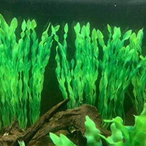 BEGONDIS 14 Pcs Artificial Green Seaweed Water Plants, Fish Tank Aquarium Decorations, Made of Soft Plastic