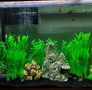 BEGONDIS 14 Pcs Artificial Green Seaweed Water Plants, Fish Tank Aquarium Decorations, Made of Soft Plastic