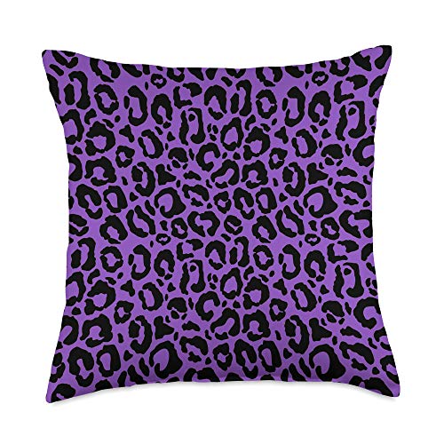 Christmas Decor & Gnome Christmas Lover Gift Purple Leopard Cheetah Print Animal Lover Throw Pillow, 18x18, Multicolor