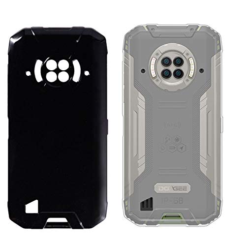 AQGG for Doogee S96 Pro [6.22"] Case, 2 Pack Soft Silicone Bumper Shell Transparent+ Black Flexible Rubber Phone Protective Cases TPU Cover for Doogee S96 Pro