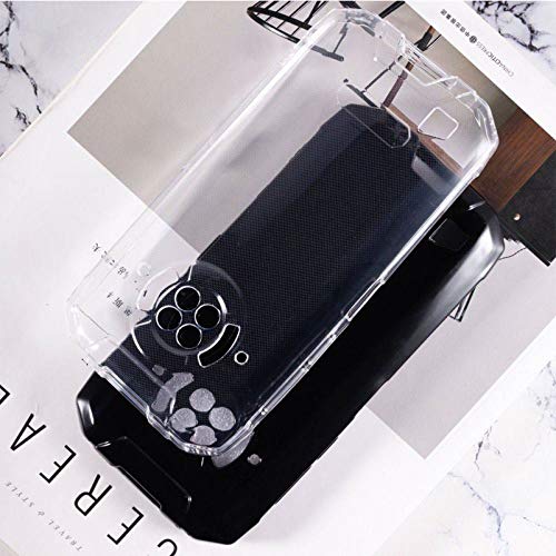 AQGG for Doogee S96 Pro [6.22"] Case, 2 Pack Soft Silicone Bumper Shell Transparent+ Black Flexible Rubber Phone Protective Cases TPU Cover for Doogee S96 Pro