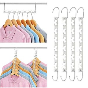 Magic Clothing Hangers Space Saving Sturdy Metal Hangers Wardrobe Closet Organizer Space Saving Hanger Pack of 6 Cascading Hangers