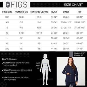 FIGS Bellery Scrub Jacket for Women — Navy, L