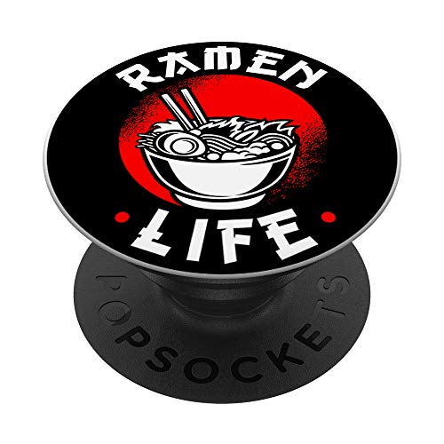 Ramen Life Kawaii Japanese Noodles Anime Asian Food Ramen PopSockets PopGrip: Swappable Grip for Phones & Tablets