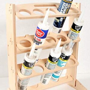 Caulking Tube Holder Storage Rack Caddy. Holds 15 Tubes