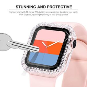 KADES Compatible for Bling Apple Watch Protective Case with Built-in Screen Protector for Apple Watch 40mm iWatch Series SE SE2022 6 5 4 (40mm, Clear)