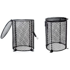 reptile anti-scald lamp covers heater guard for cage,lights bulb lampshades for lizards spider scorpion protection reptiles supplies industrial grade(round-medium)