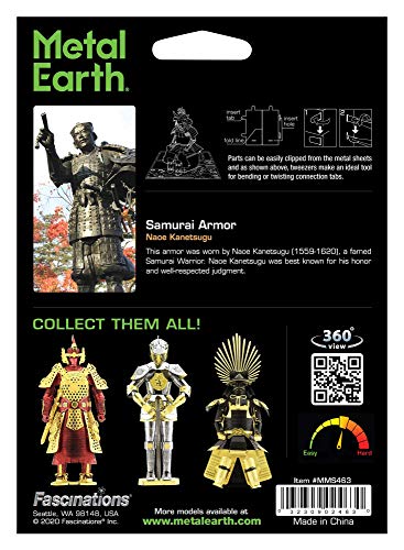 Metal Earth Samurai Armor (Naoe Kanetsugu) 3D Metal Model Kit Fascinations