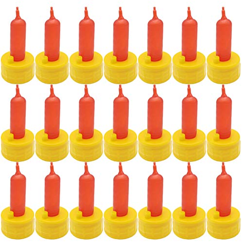 TIHOOD 25 PCS Lamb Teat Feeder Bottle Topper Feeding Milk Drinking for Sheep Goat Pup Dog Farm Supplies