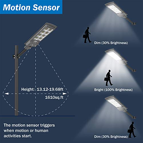 Taoesy 600W 2Packs Solar Lights Outdoor,15000LM LEDs Solar Powered Lights Outdoor Dusk to Dawn with Motion Sensor and Remote Control,IP65 Waterproof Solar Commercial Lights for Yard, Garden, Garage