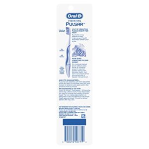 Oral-B Pulsar Battery Toothbrush with Charcoal Infused Bristles, Soft, 2 Count