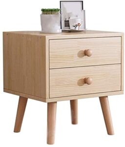 aykdas bedside table bedroom bedside table, bedside table bedside table solid wood double drawer cabinet for bedroom living room apartment, full assemble