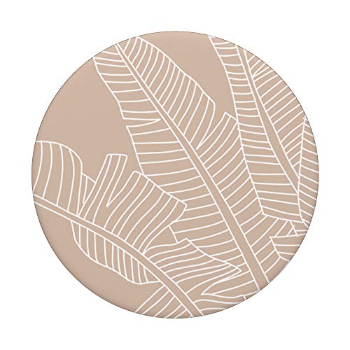 Banana Leaves Botanical Tropical Plant Boho Beige Neutral PopSockets PopGrip: Swappable Grip for Phones & Tablets