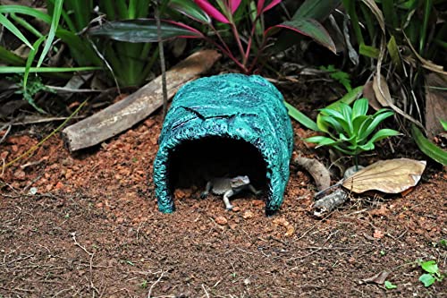 Stone Cave Shelter Hiding Turtle House - Hideout Caves for Reptile Aquarium Terrarium Decoration Ornament (8.3 x 6 inches)