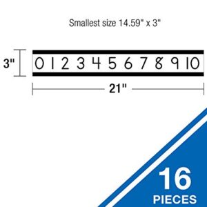 Schoolgirl Style Simply Boho Number Line Mini Bulletin Board—Number Line, Counting, Addition, Subtraction Math Skills Practice, Classroom or Homeschool Learning (16 pc)