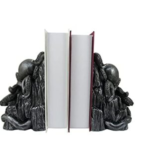 World of Wonders Octopus Bookend | Ocean Decor Decorative Bookends | Kraken Bookend | Pewter Book Shelf Holder | Beach House Decor | Ocean Theme Under The Sea Marine Life Nautical - 7"