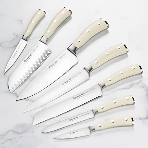 Wusthof Classic Ikon Creme 10 Piece Knife Set with Walnut Block