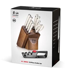 Cangshan H1 Series 1026153 German Steel Forged 10-Piece Knife Block Set