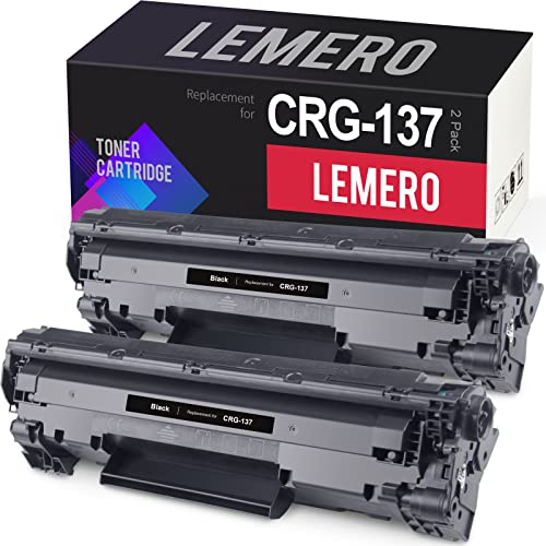 LEMERO 137 Black Compatible Toner Cartridge Replacement for Canon 137 CRG137 for MF232W MF236n D570 MF216N MF212W MF247dw MF227DW MF244dw Printer (Black, 2-Pack)